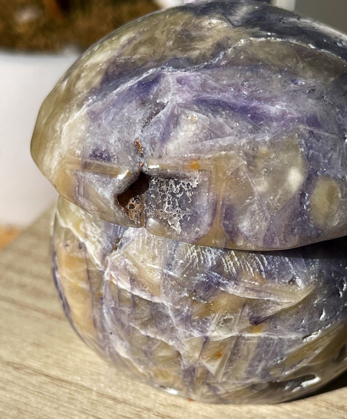 Tiffany Stone XL Mushroom House Purple Bertrandite - Etsy