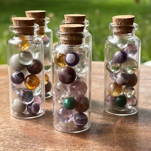 Mini Sphere Vial - Mini Crystal Spheres - Tourmaline, Citrine, Green ...