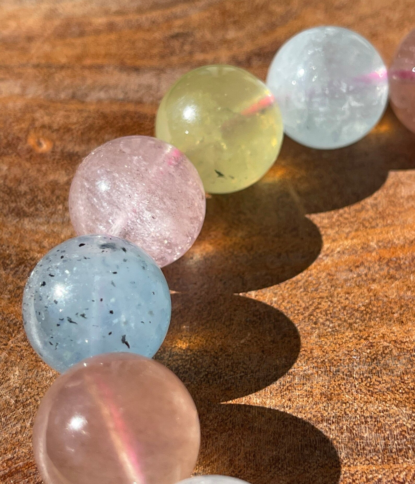 Morganite XXL Bead Bracelet Big Natural Beryl 17 Mm Sphere Bracelet AAA ...