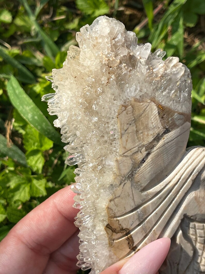 Natural Quartz Cluster Hand Carved Mermaid • Crystal Quartz Stone ...