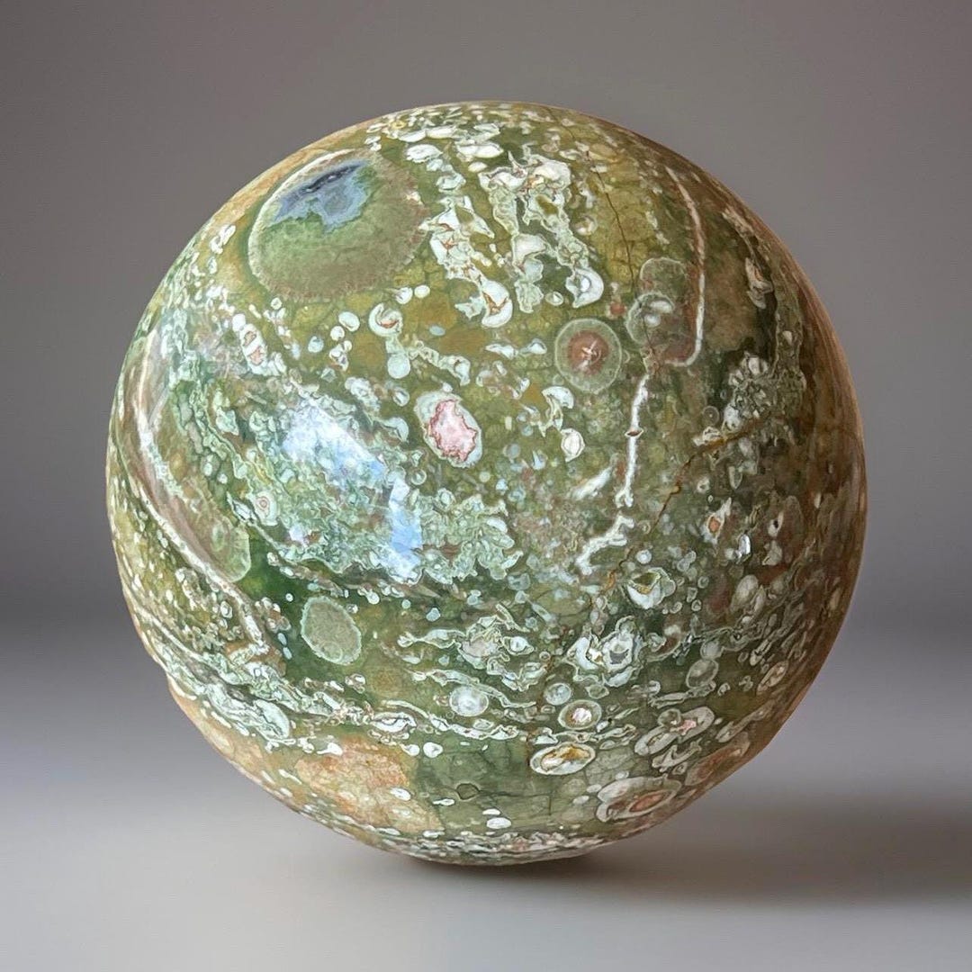Australian Rainforest Jasper Sphere, Natural Unique Jasper Crystal Ball ...