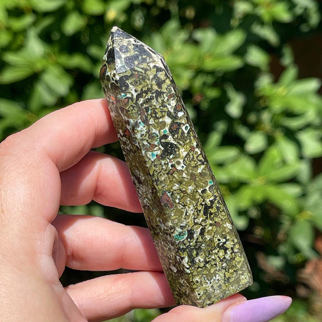 Epidote Tower With Copper and Chrysocolla - #97 - Etsy