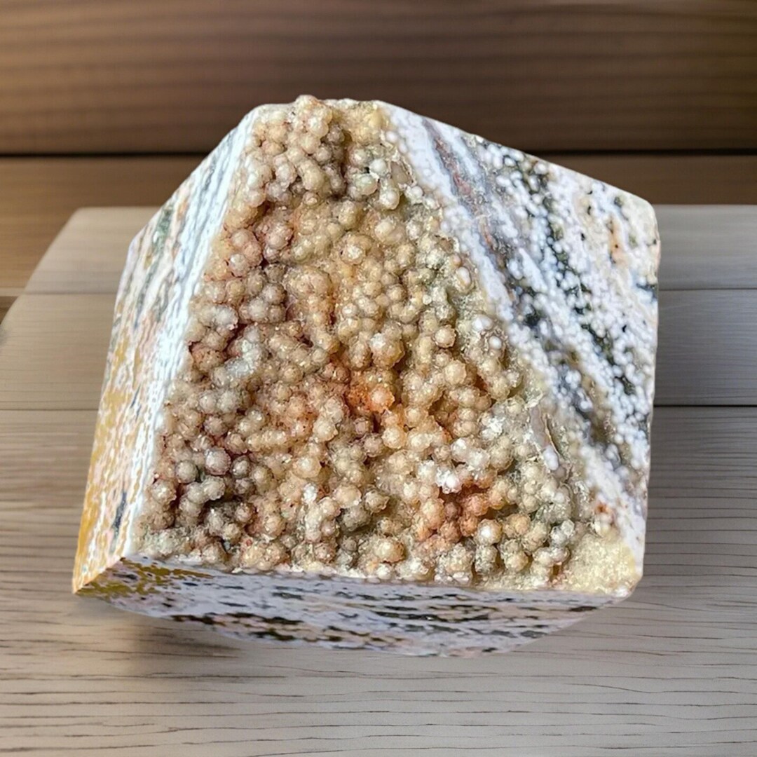 Ocean Jasper Floating Cube With a Large Druzy Pocket, Madagascar Ocean ...