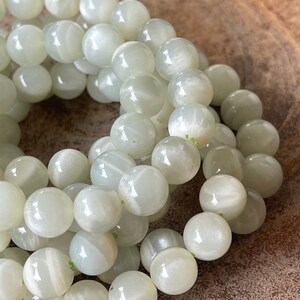 Sage Green Moonstone Bracelet , HQ Incredible Rare Silky Moonstone ...