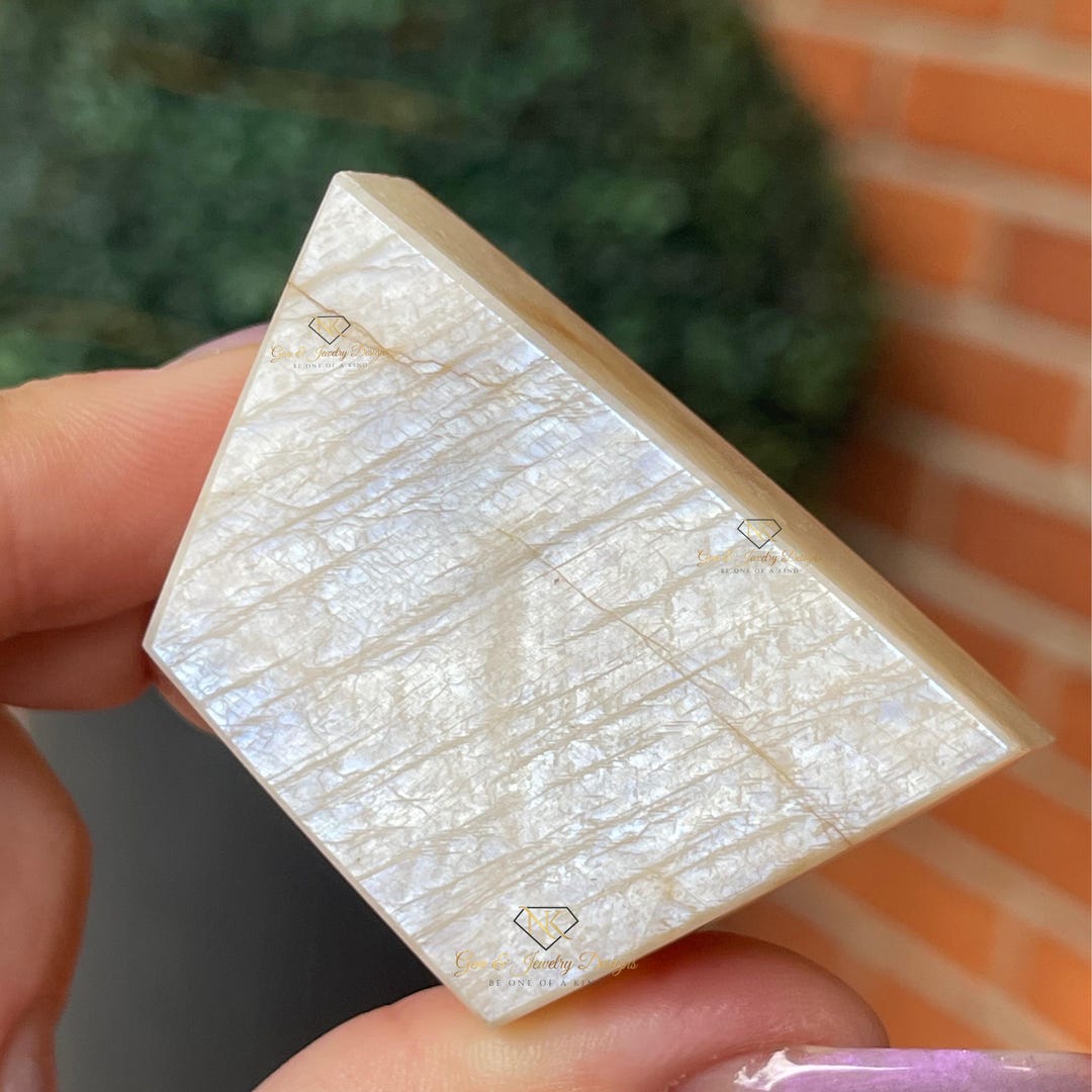 Moonstone Freeform Slab With BLUE Flash - Etsy