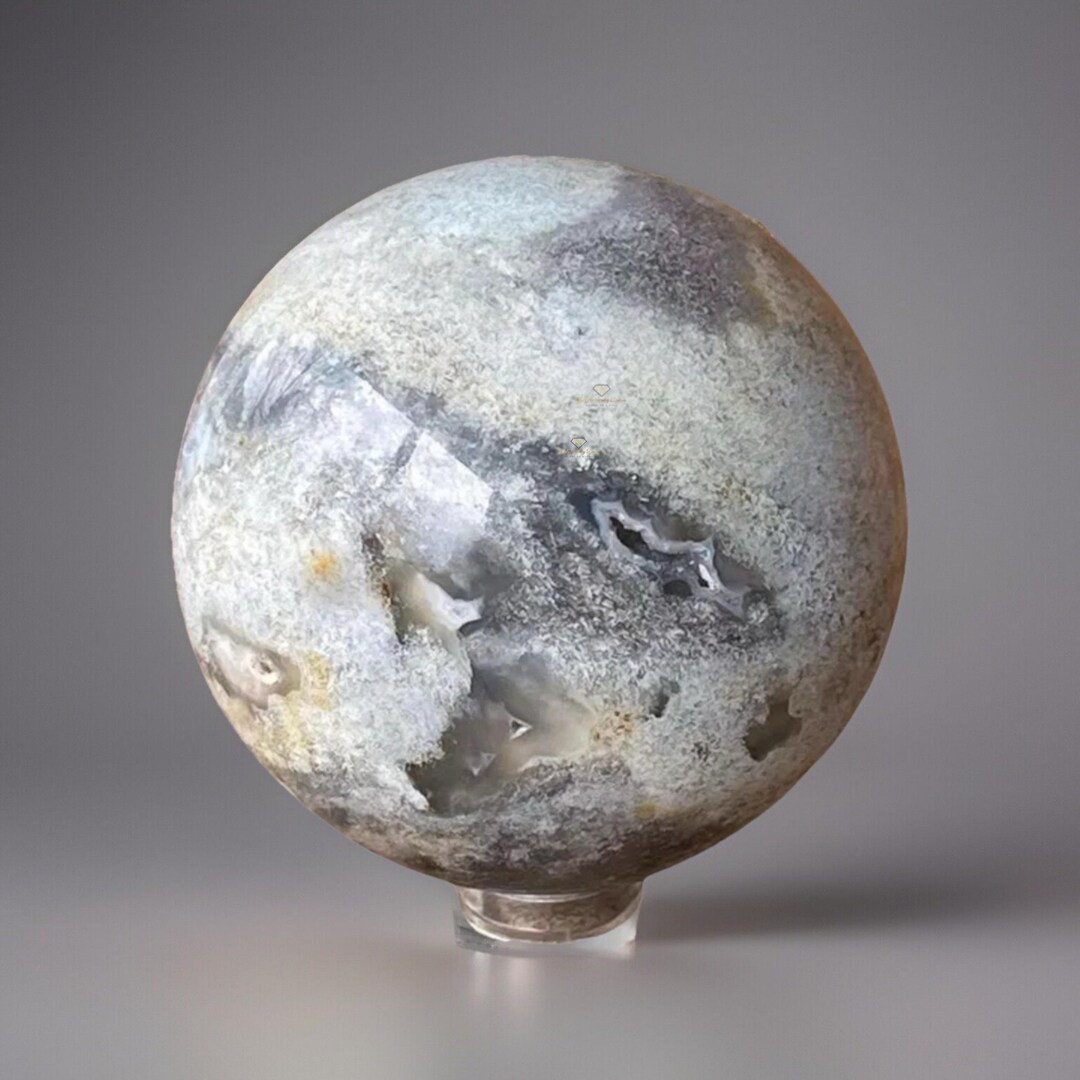 Trolleite Sphere, Metaphysical Crystals, Blue Grey Crystal Gift Ball ...