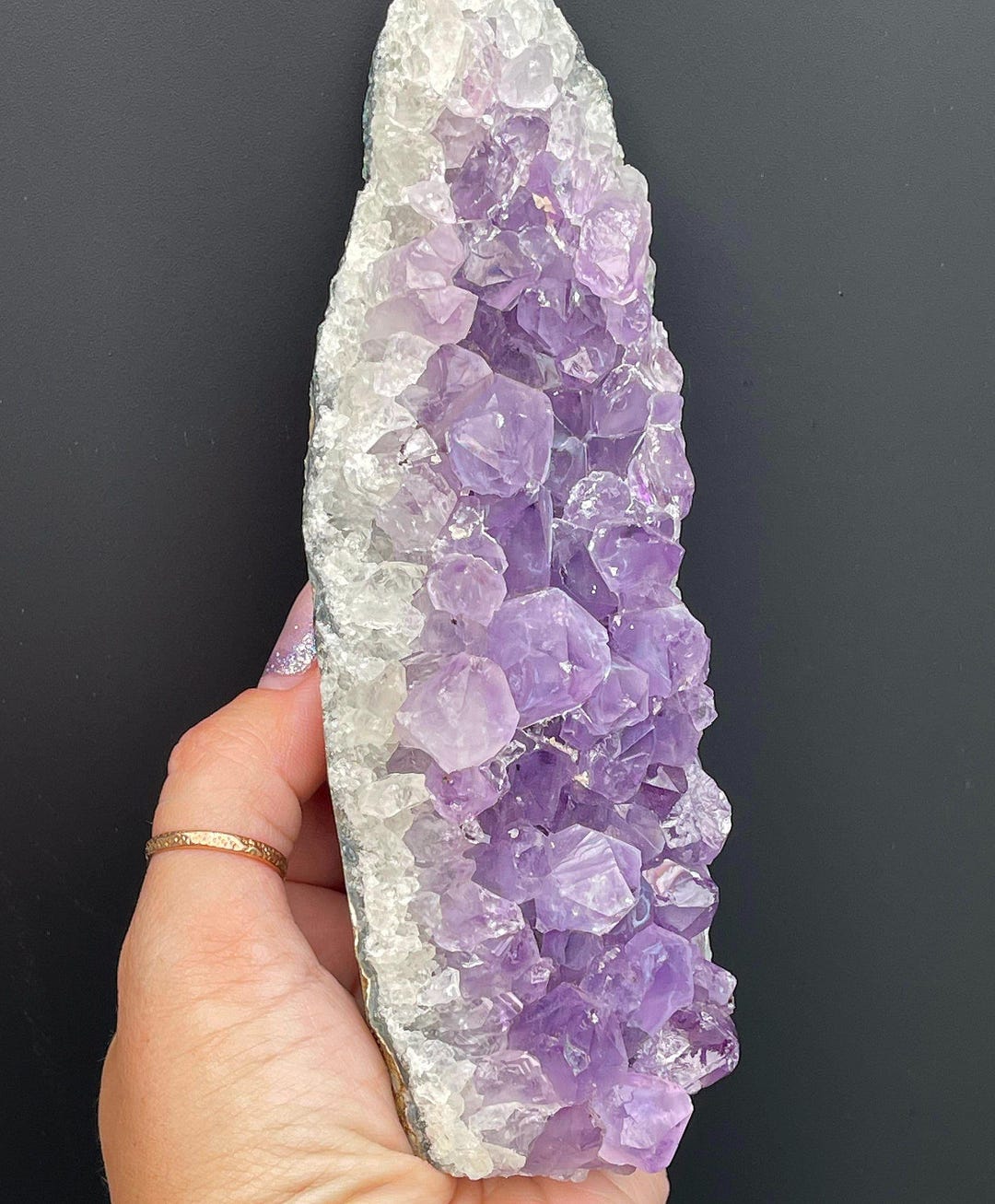Amethyst Cluster Tower - Natural Gem Cut Base - Crystal Specimen - Etsy