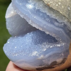 Blue Lace Agate Druzy Big Sphere , Collectors Agate , AAA HQ Crystals A ...