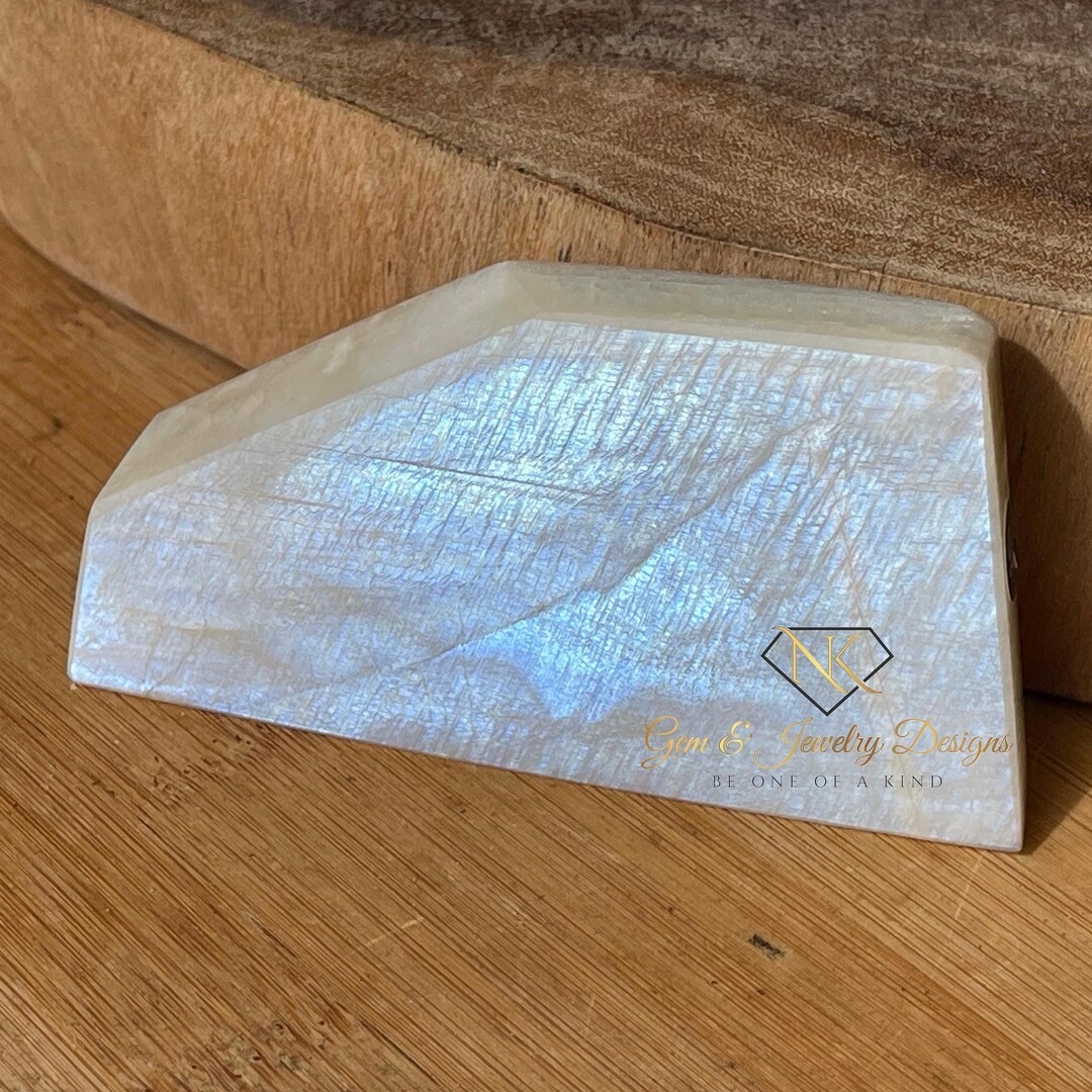 Moonstone Slab With BLUE Flash, High Quality White Moonstone, Rare ...