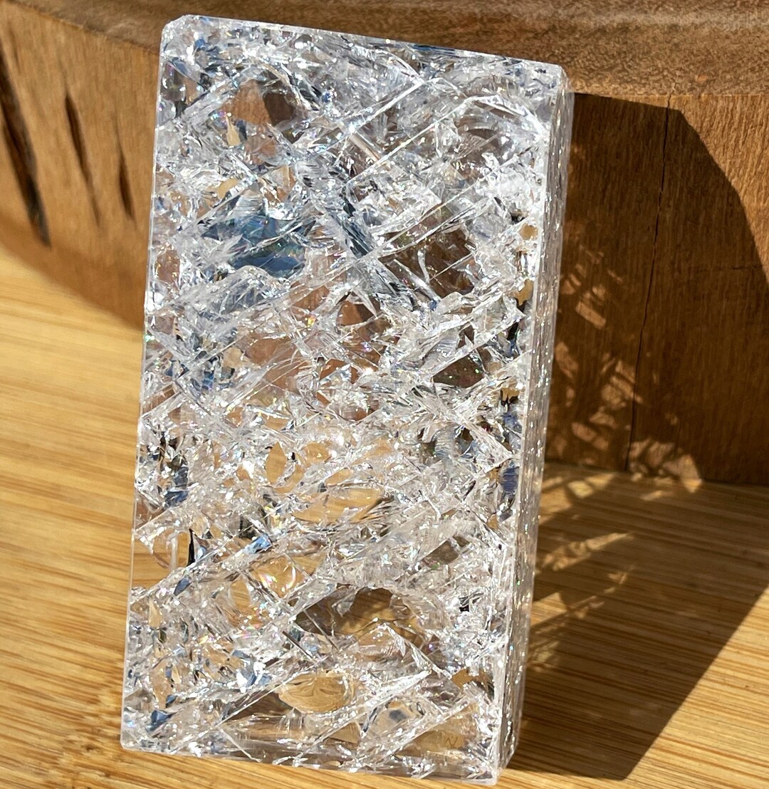 Crackle Clear Quartz Tower Rainbow Quartz Point Crackle Crystal Brick ...