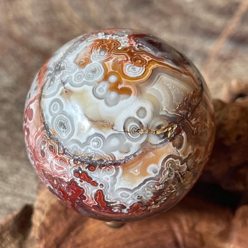 Red Crazy Lace Agate Sphere, Natural High Quality Agate From Mexico ...