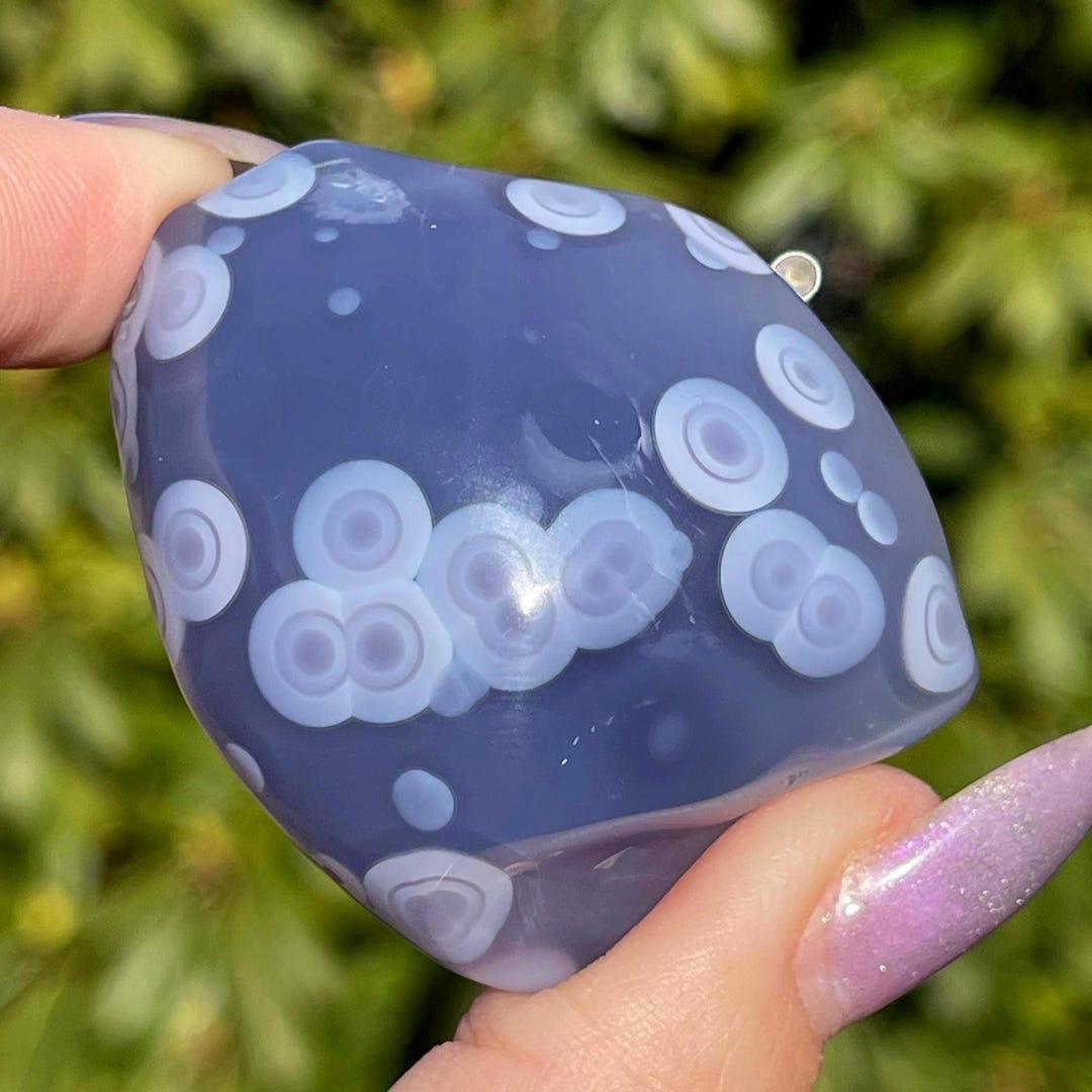 Blue Lace Agate Specimen With Orbs - HQ Natural Extremely Rare ...