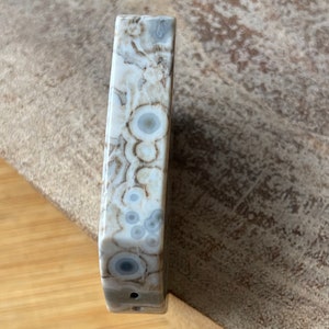 8th Vein Ocean Jasper Slab Dog Tag Pendant With Blue Orbs , AAA ...