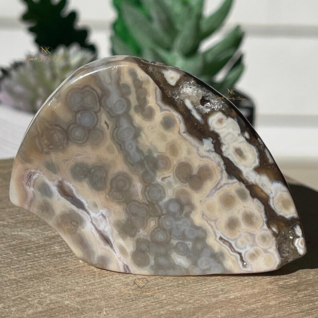 8th Vein Ocean Jasper Slab - Madagascar Jasper Slice - Natural Ocean ...