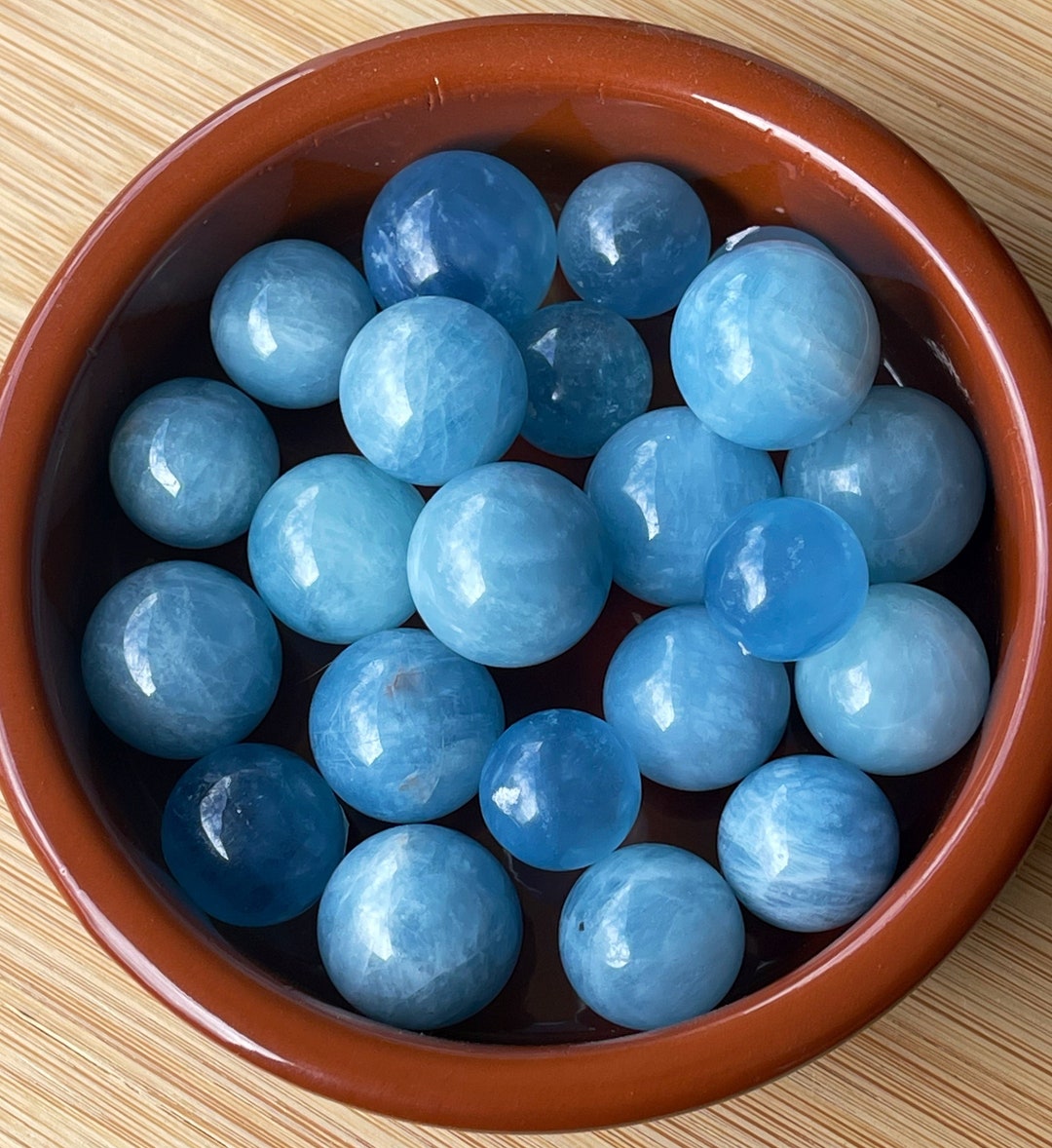 Natural Aquamarine Spheres | Aquamarine Mini Spheres | AAA Grade Aquamarine - Etsy