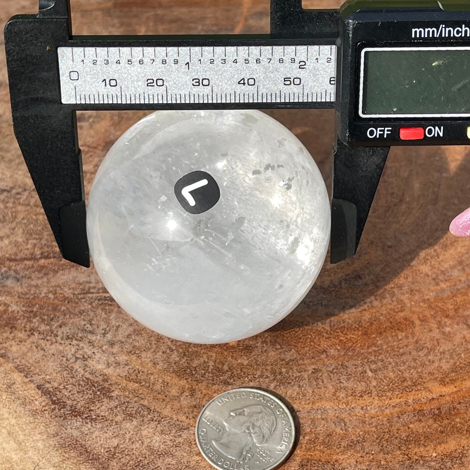 Optical White Calcite Sphere With Beautiful Rainbows • Natural Large ...