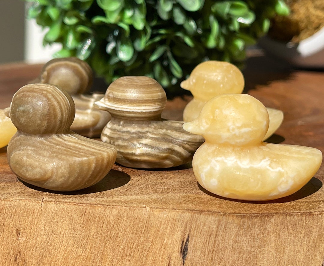 Mini Rubber Duck, Crystal Duck, Yellow Rubber Duckie, Calcite Duck ...
