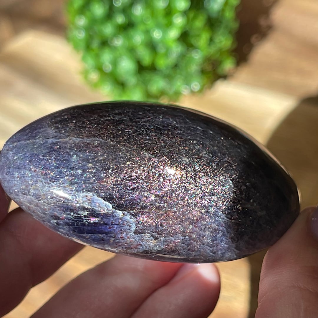 Iolite Sunstone Large Crystal Palmstone - Natural Unique Collectors ...