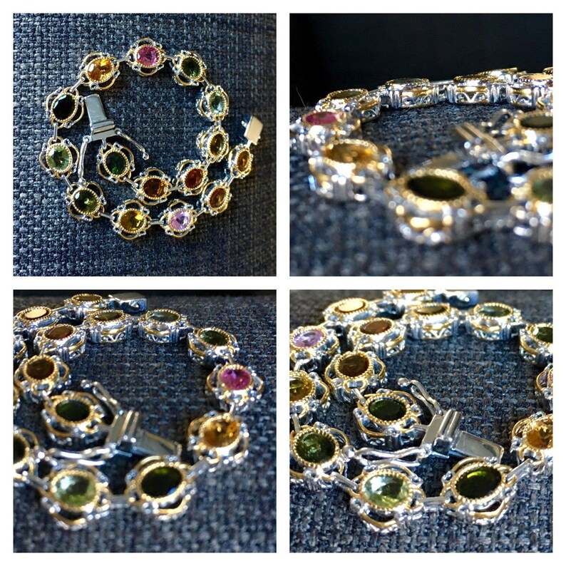 Dreamy Tourmaline 4.95ctw Multi Color Tourmaline Scrollwork | Etsy