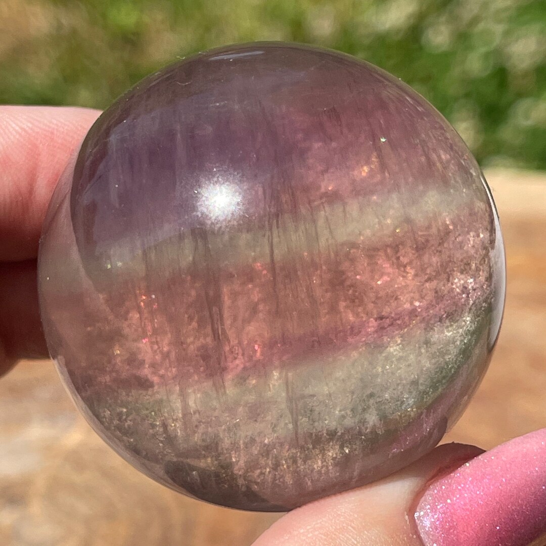Candy Fluorite Sphere , Pink Fluorite Ball, Beautiful Crystal Sphere - Etsy