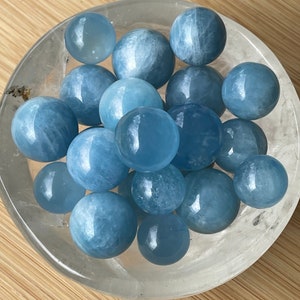 Natural Aquamarine Spheres | Aquamarine Mini Spheres | AAA Grade Aquamarine - Etsy