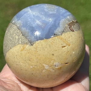 Blue Lace Agate Druzy Big Sphere , Collectors Agate , AAA HQ Crystals A ...
