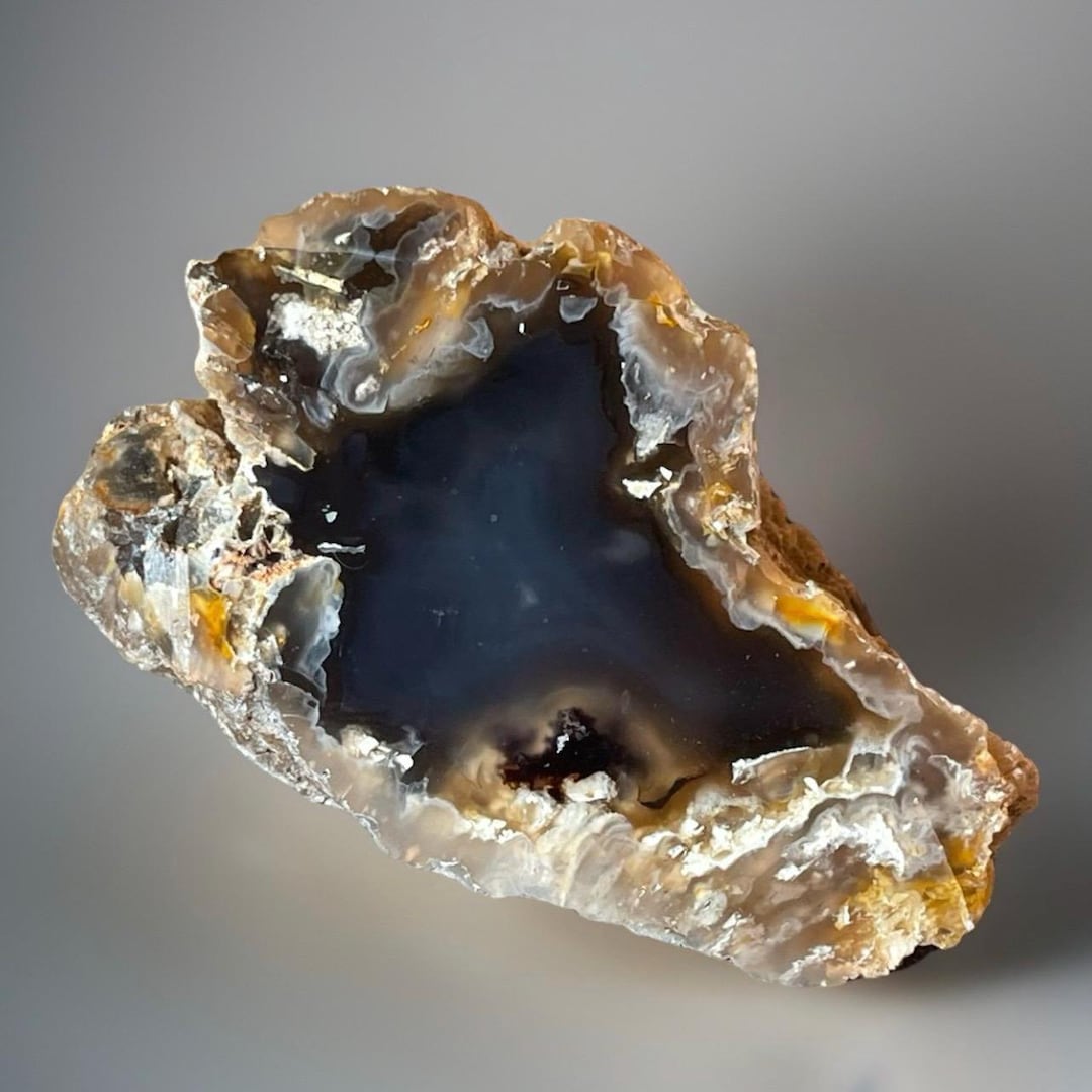 Nebraska Blue Chalcedony Nodule — Front Polished Collector Specimen - Etsy