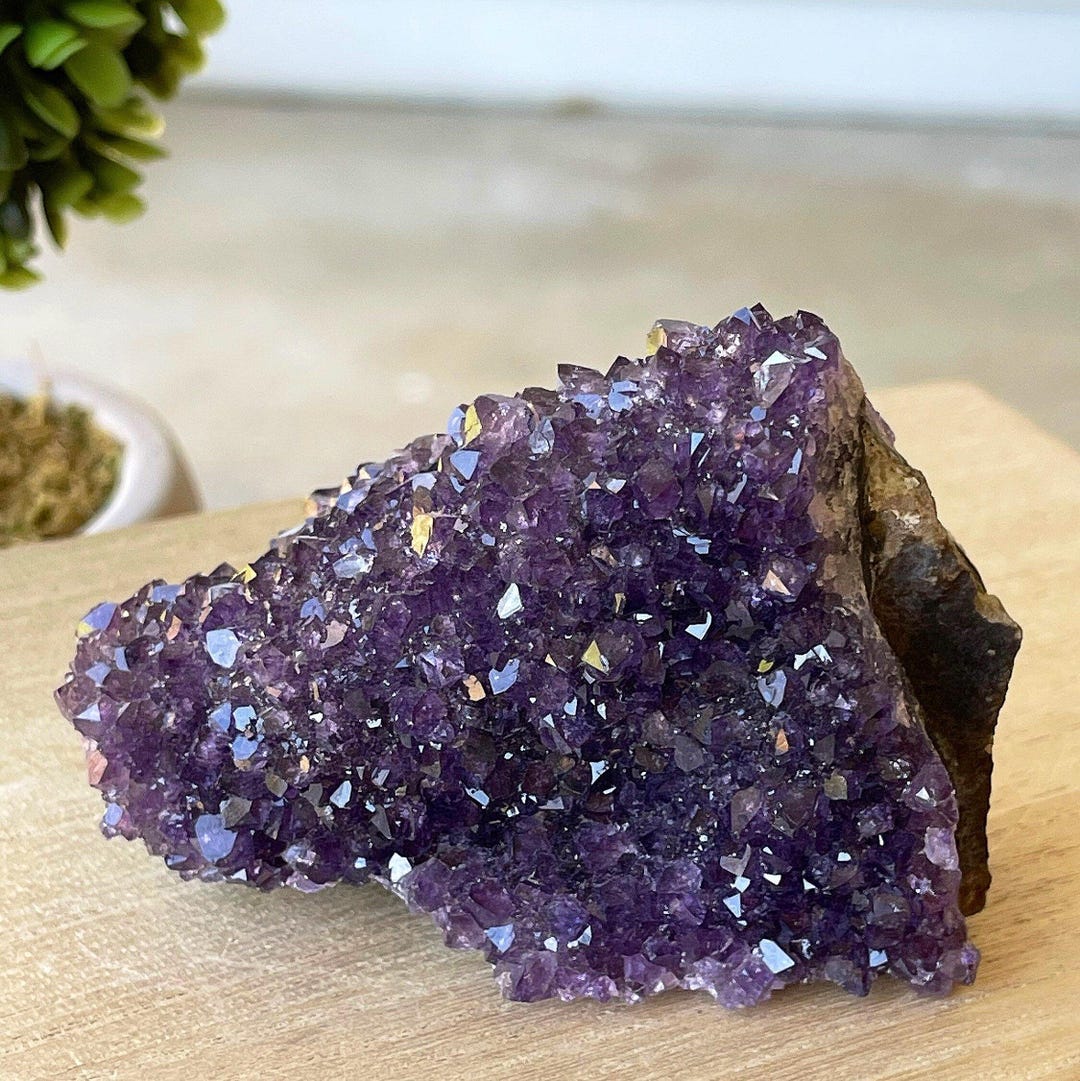 Brazilian Amethyst Cluster, Stunning Purple Amethyst Cluster - Etsy