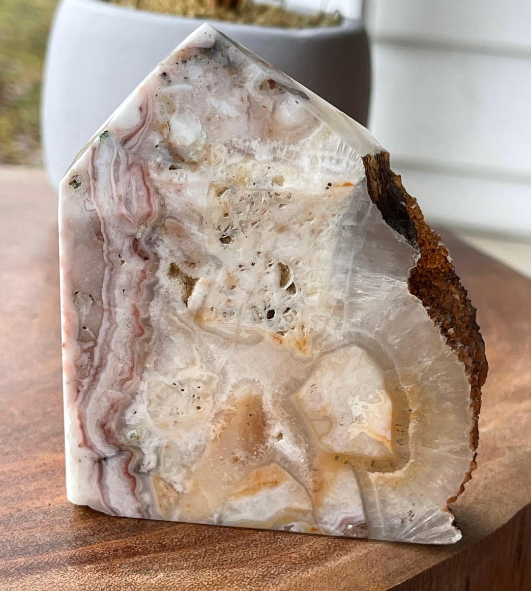 Pink Fluorite Root Slab Tower - Etsy