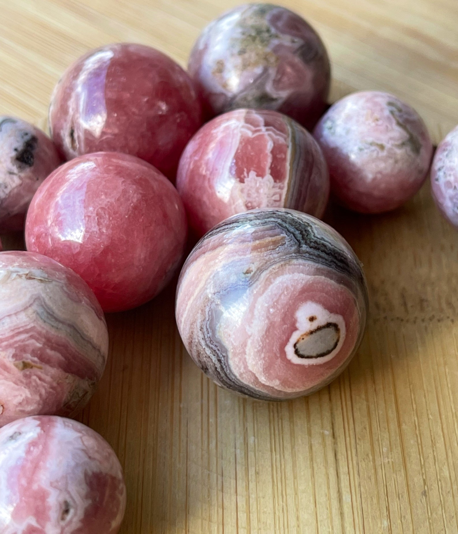 Genuine Rhodochrosite Mini Sphere From Argentina Heart Chakra Stone - Etsy