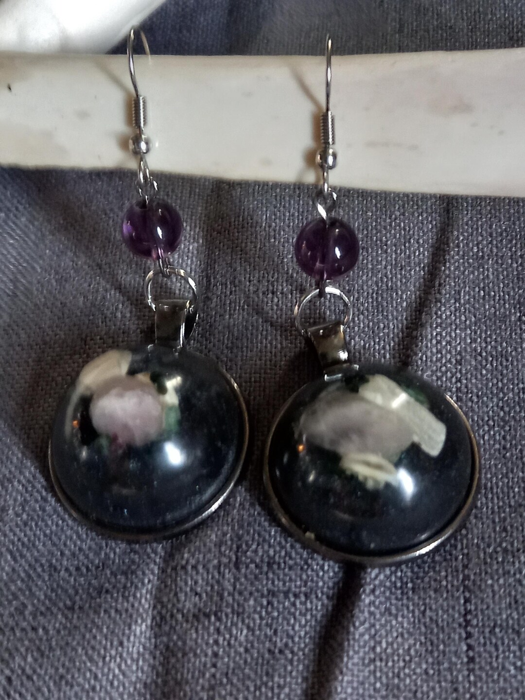 Resin Cast Natural Armadillo and Gemstone Dangles - Etsy