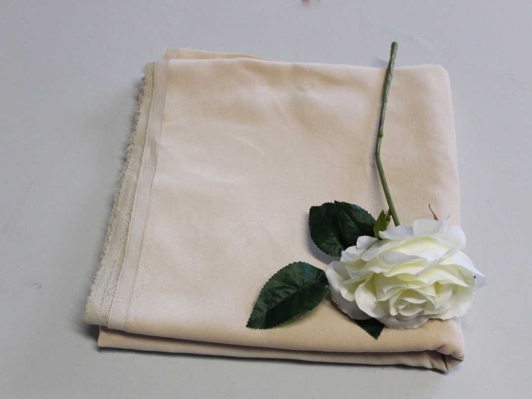 CREAM - Cotton Dressmaking Velvet for Crafting and Cushions Etc 112 Cm ...