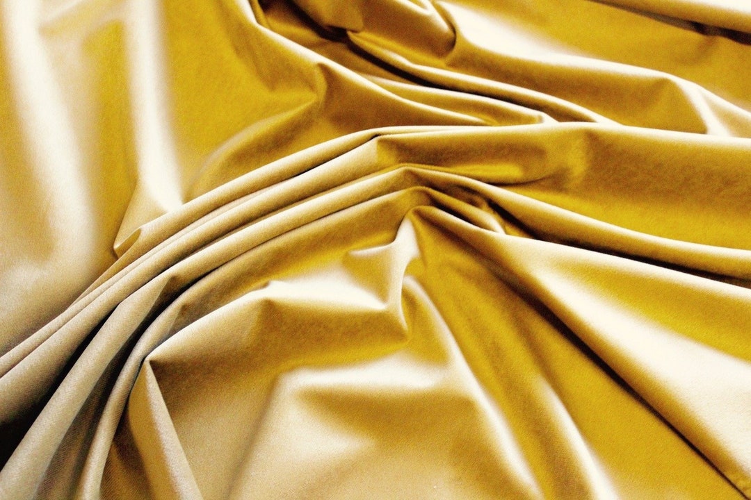 GOLD Florence Velvet Fabric by the Yard, Gold Fabric, Light Weight ...
