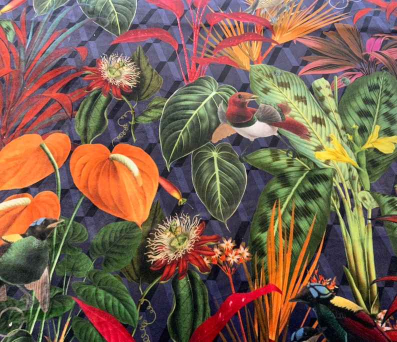 Patterned Velvet Fabric for Drapes Curtains Stunning Fabrics - Etsy UK