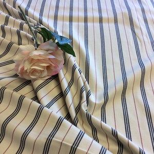 Vintage Style Ticking Stripe, Twill Cotton Lining / Shirting Fabric ...