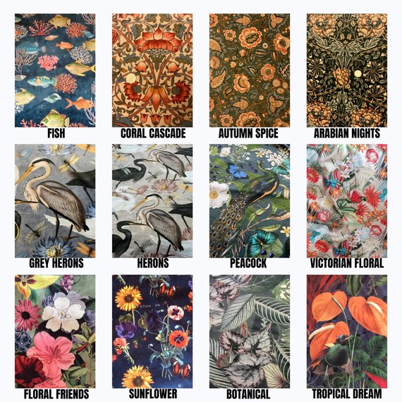 Patterned Velvet Fabric for Drapes Curtains Stunning Fabrics - Etsy UK