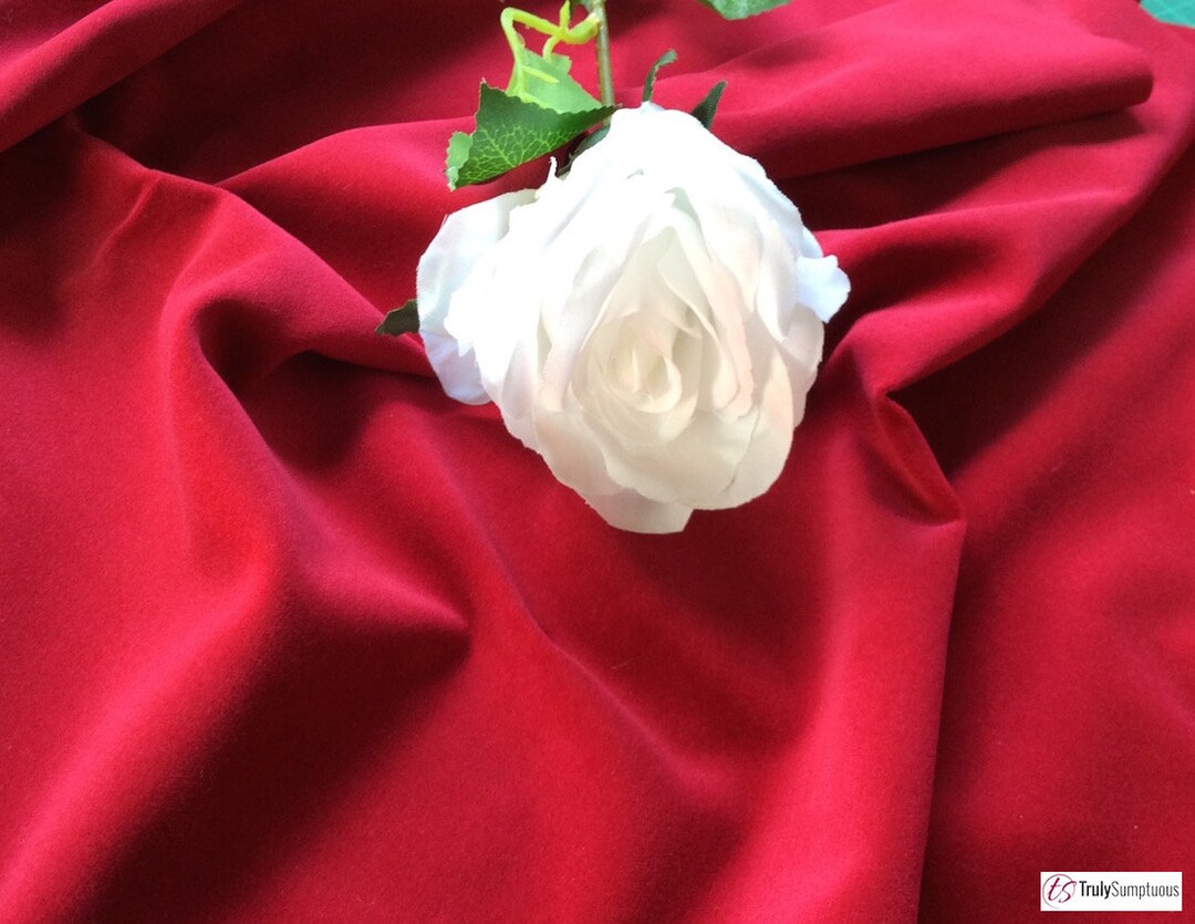 CLARET Cotton Velvet Fabric by the Yard, Velveteen Fabric, Velvet Cloth ...