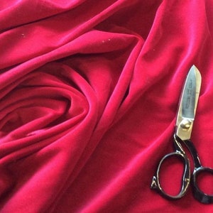 CLARET - Cotton Dressmaking Velvet / Velveteen Fabric - Lightweight ...