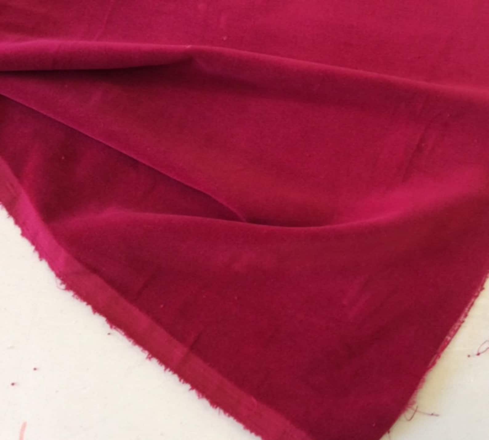 CLARET Cotton Velvet Fabric by the Yard Velveteen Fabric - Etsy UK