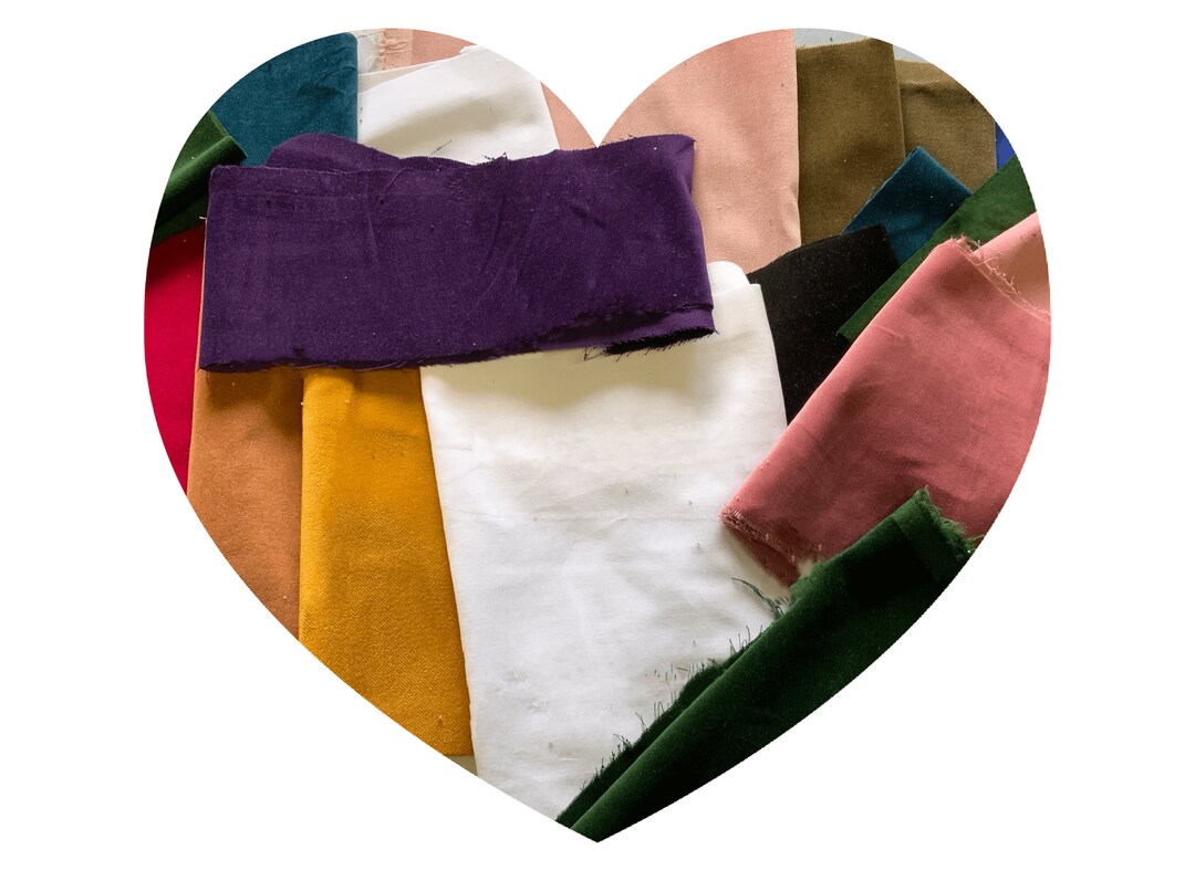 VELVET REMNANT PACK 950g approx of Pieces of 100% Cotton Velvet for ...