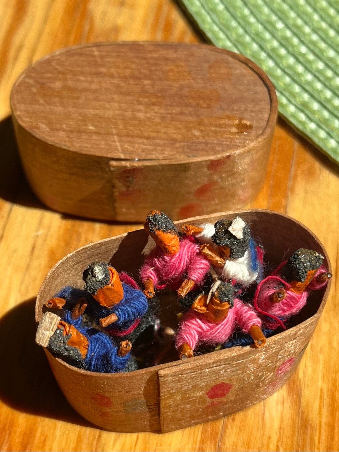 WORRY DOLLS Six Minature Figures in Wooden Box From Guatemala. - Etsy