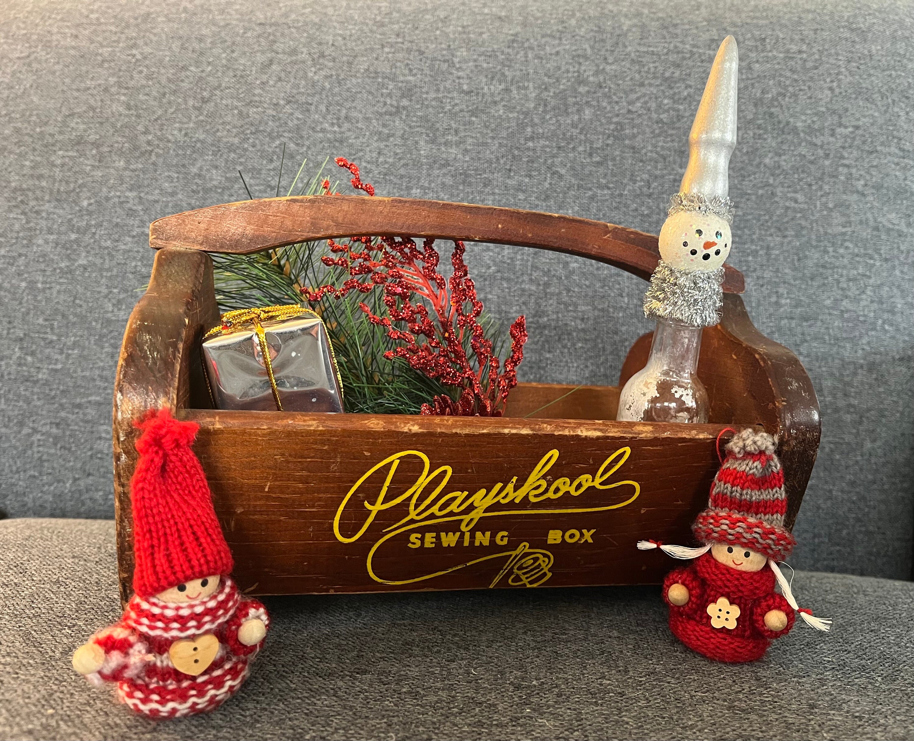 Playskool Sewing Box 1950s Wooden Crafter's Teacher Delight - Etsy