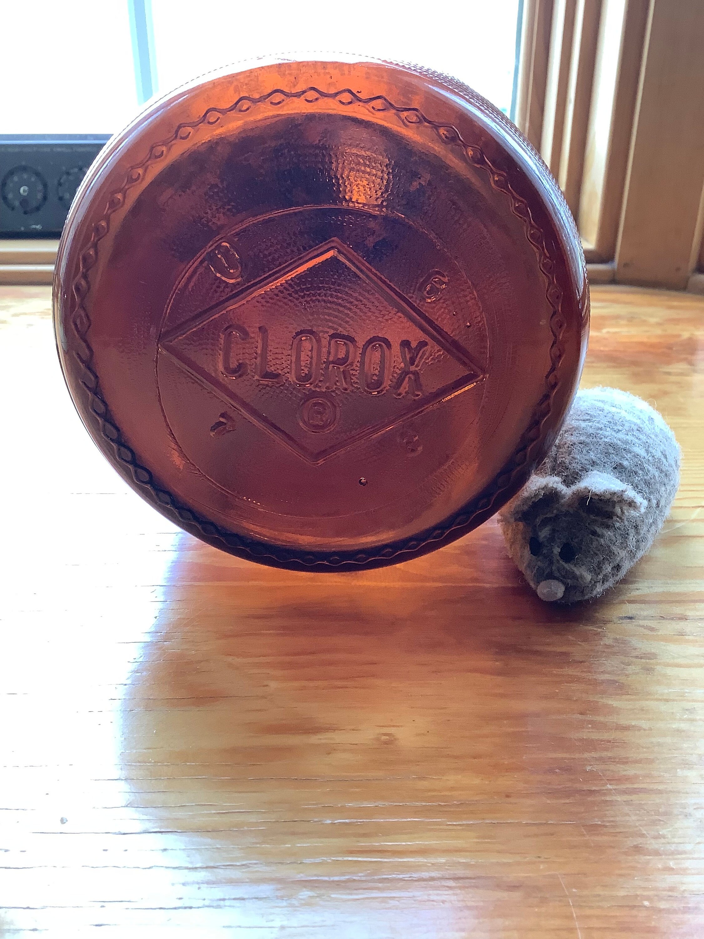 Vintage Amber Glass Clorox 1/2 Gallon Bottle - Etsy