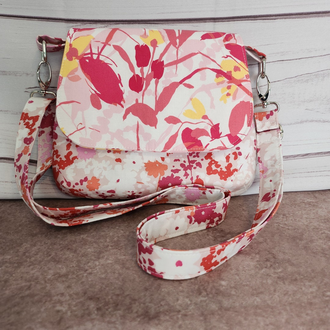 Mini Messenger Bag Pink Floral - Etsy
