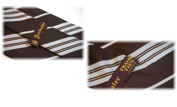 1970s Extra Wide Necktie | Vintage FRAME Beefeater Br… - Gem