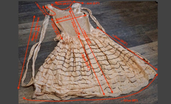 Horribly Torn & Tattered Vintage 1920s Ruffle Dress w… - Gem