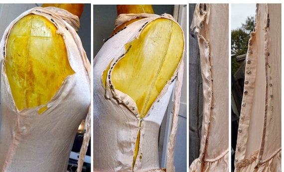 Horribly Torn & Tattered Vintage 1920s Ruffle Dress w… - Gem