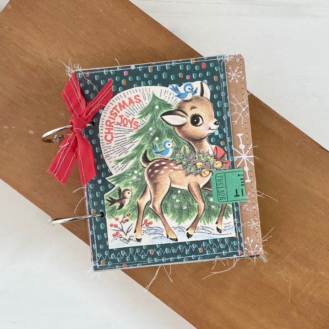 Christmas Memory Book, December Junk Journal Handmade for Sale, Holiday ...