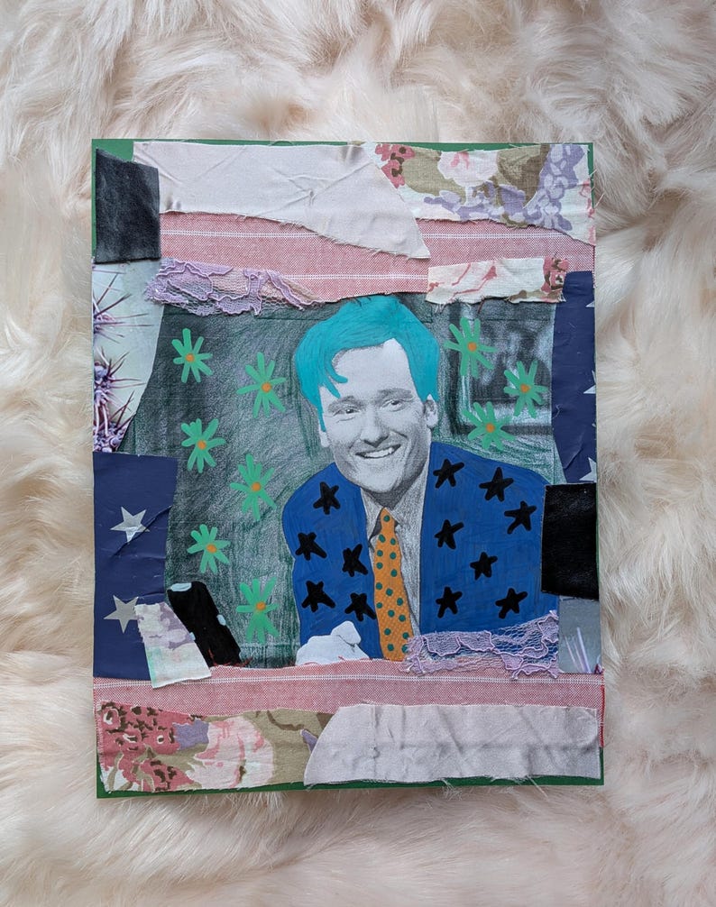 Conan Contemporary Mixed Media Collage - Etsy Canada