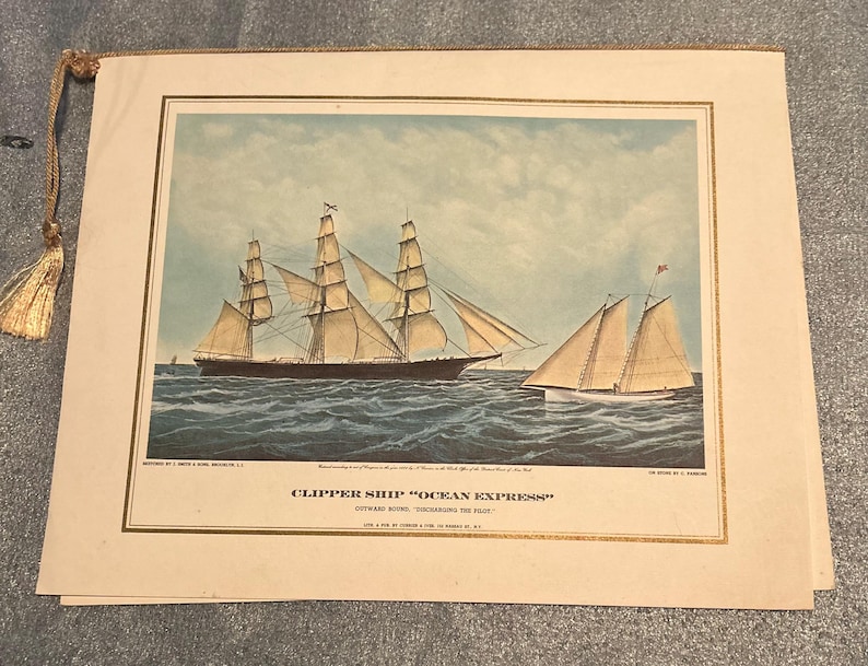Pan Am 1960's First Class Clipper Ship Menus - Currier & Ives - Etsy